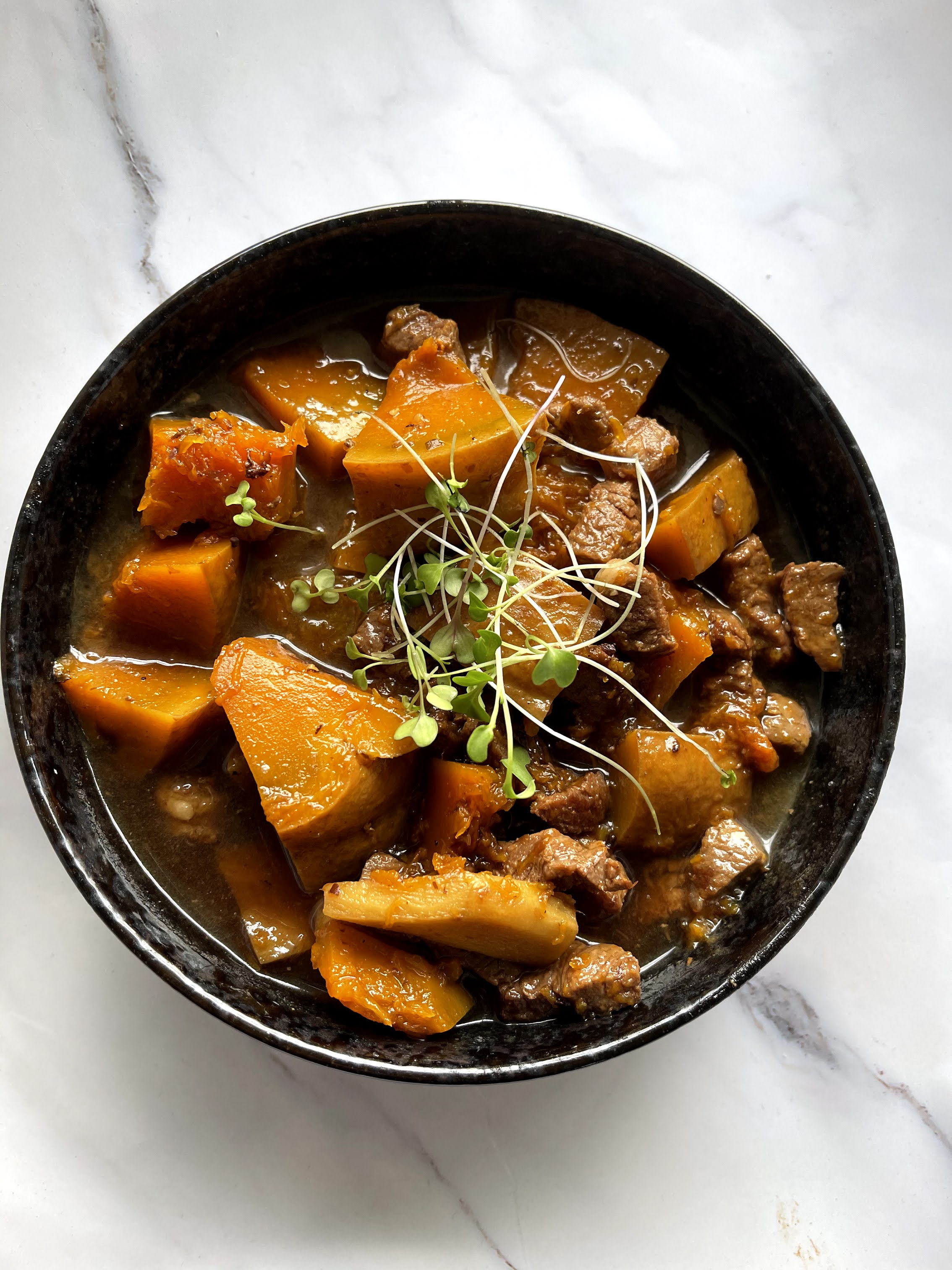 Kabocha Bounty = Kabocha Beef Stew – Living Hilo Style